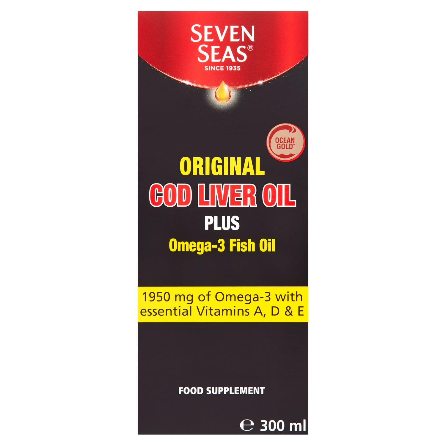 Seven Seas Cod Liver Oil, Liquid, 1 A Day 300ml | Britannia.lk