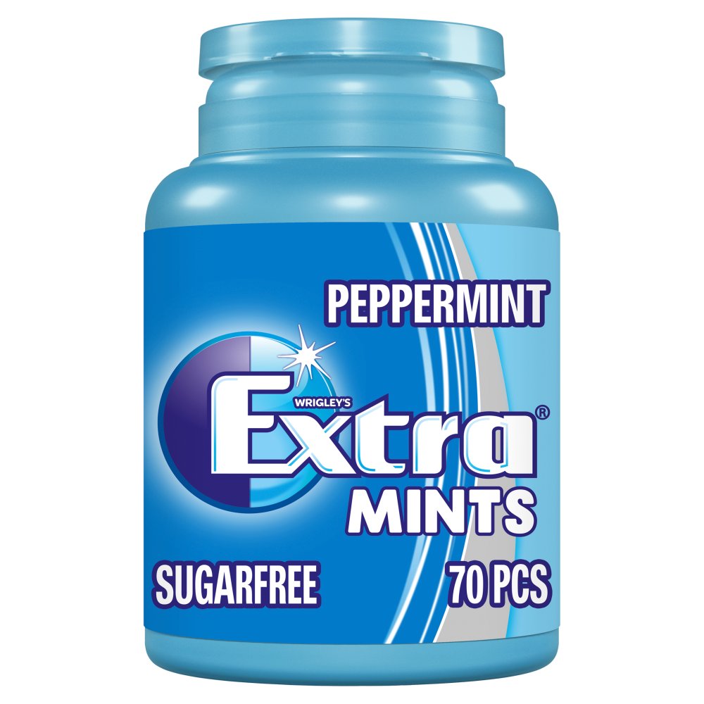 Extra Mints Peppermint Sugar Free Bottle 70 Pieces | Britannia.lk