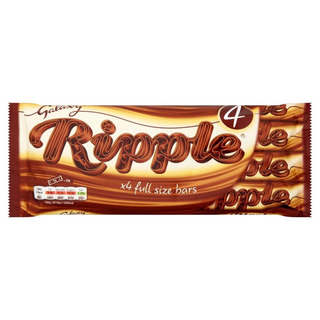 Galaxy Ripple Chocolate Bars Multipack 4 x 33g 132g | Britannia.lk