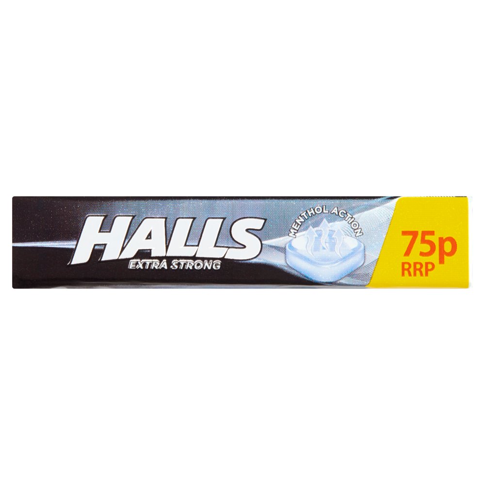 Halls Extra Strong Menthol Action Sweets 75p 33.5g | Britannia.lk