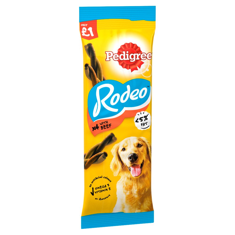 Pedigree Rodeo Dog Treats with Beef 4 Sticks | Britannia.lk
