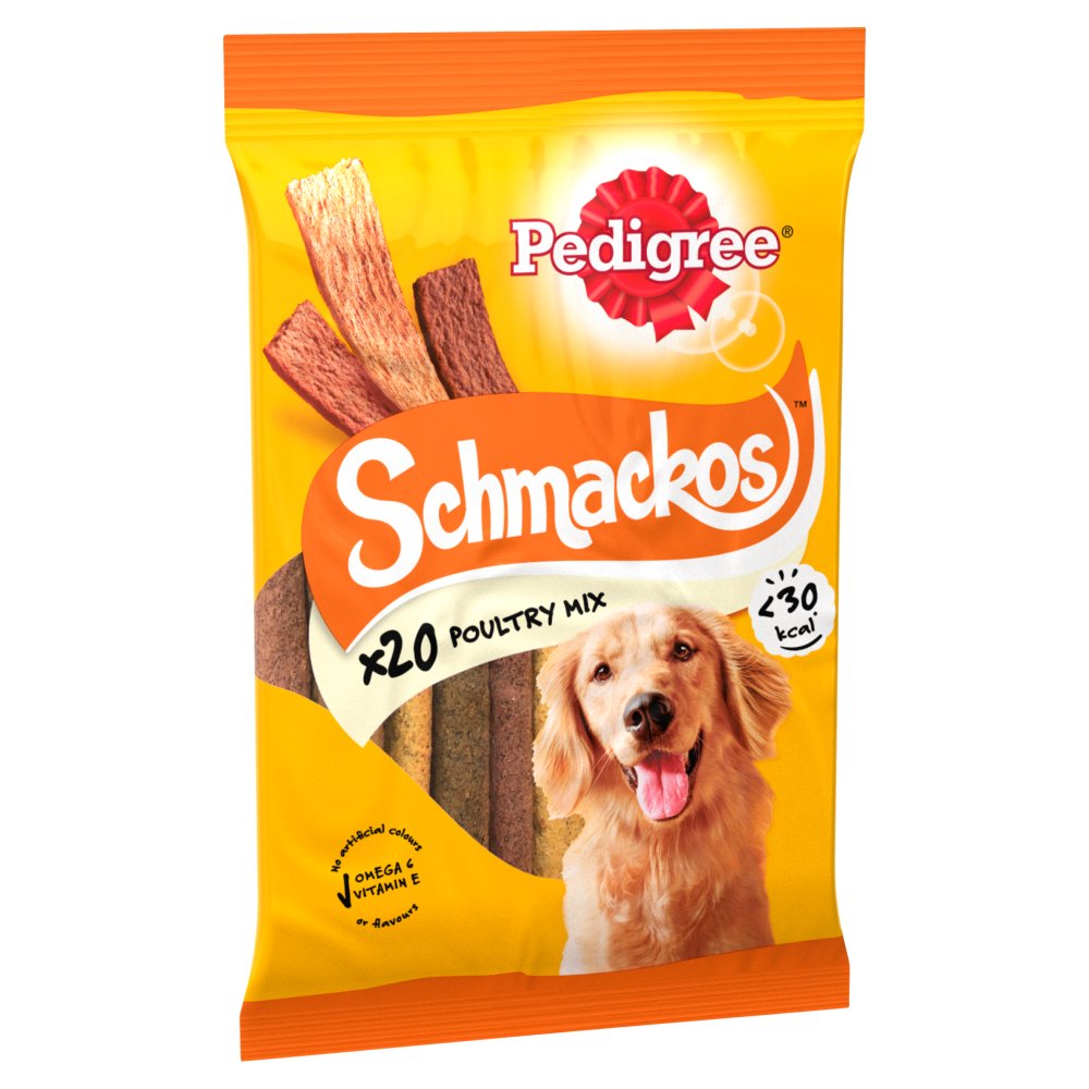 Pedigree Schmackos Dog Treats with Poultry 20 Sticks | Britannia.lk