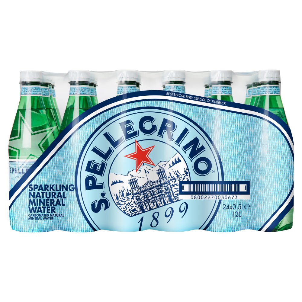 San Pellegrino Sparkling Natural Mineral Water 24x500ml | Britannia.lk