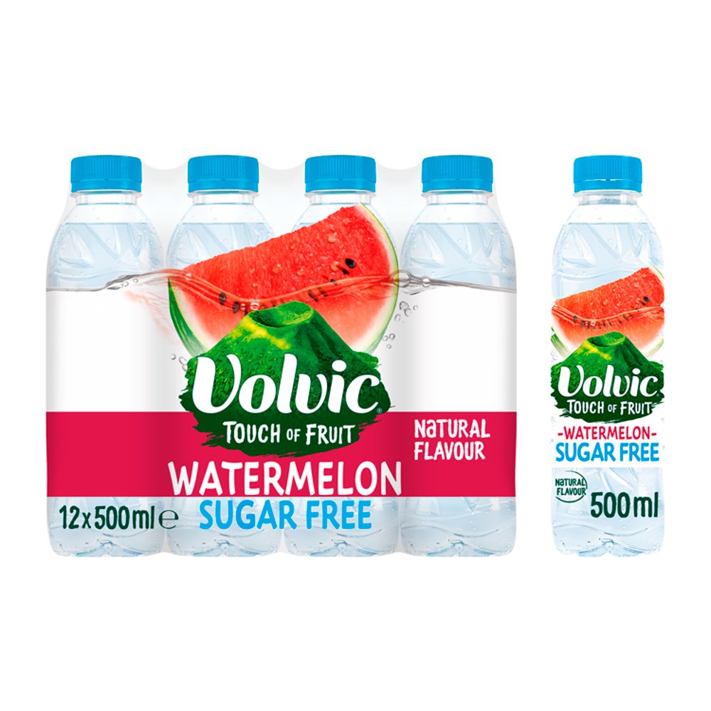 Volvic Touch of Fruit Sugar Free Watermelon Natural Flavoured Water ...