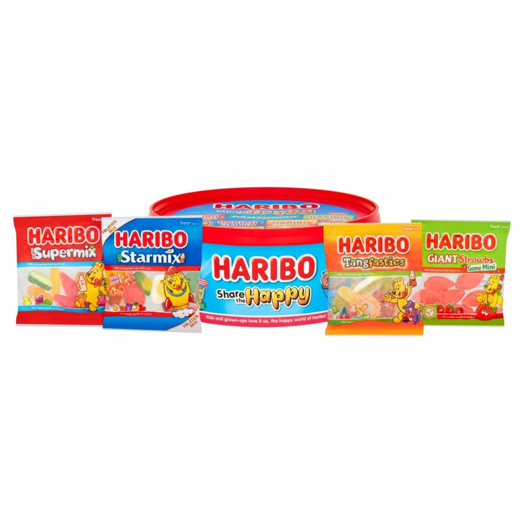 Haribo Share the Happy Sweets Tub Gift 600g 1 | Britannia.lk