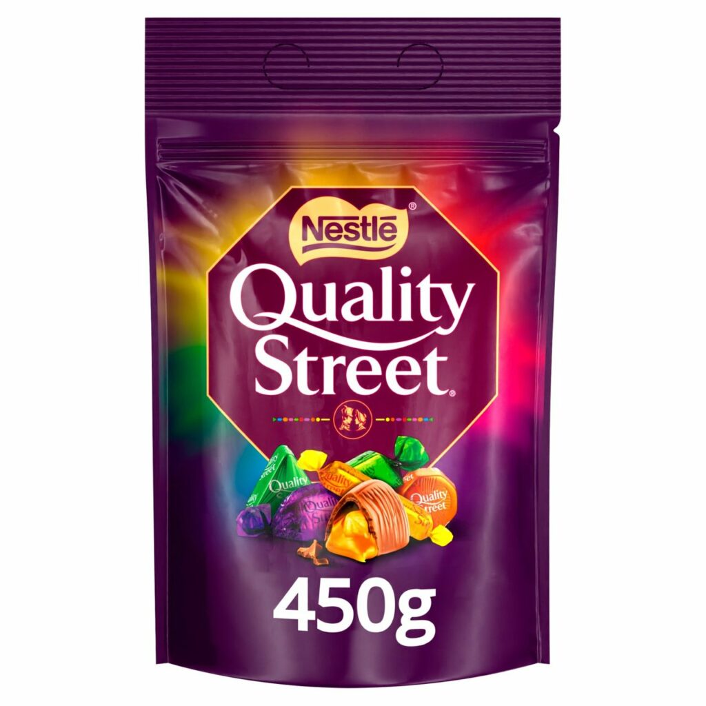 Quality Street Christmas Chocolate Toffee & Cremes Sharing Pouch 450g ...