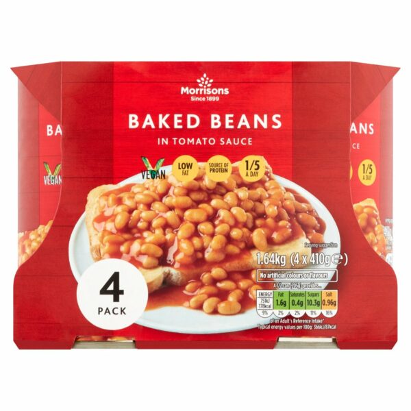 Morrisons Baked Beans 4 x 410g | Britannia.lk