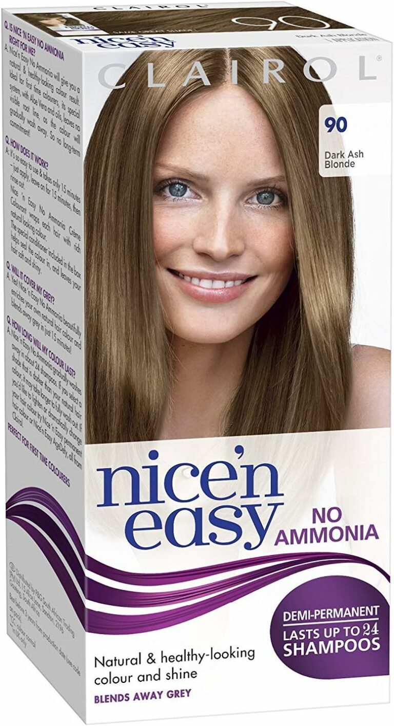 Clairol Nice’n Easy No Ammonia Hair Dye, 90 Dark Ash Blonde | Britannia.lk